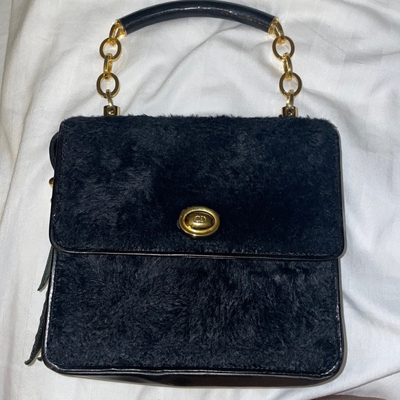 Dior | Bags | Authentic Vintage Christian Dior Bag Top Handle Cd Purse ...
